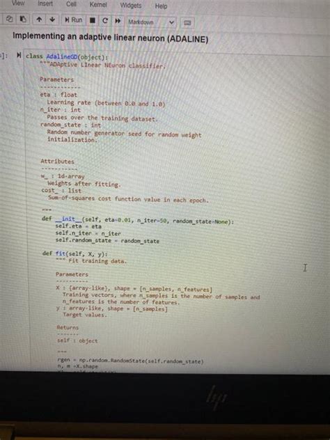 Edil View Insert Cell Kernel Widgets Help Run C