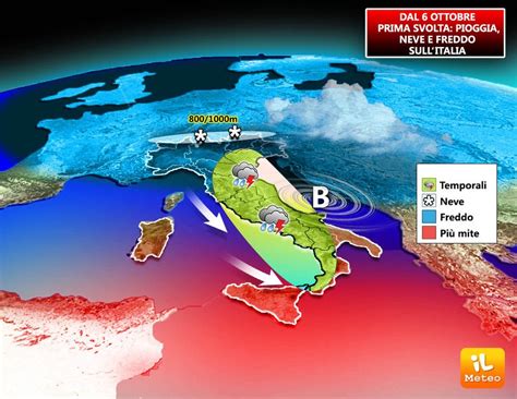 Dal 6 Ottobre La Prima Svolta Pioggia Freddo Neve Sullitalia