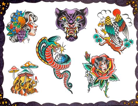 Available Tattoo Flash Designs By Los Angeles Tattoo Artist Mason Cummings