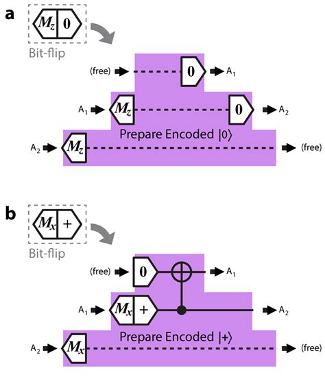 Half Tiles For Encoded Measurement And Preparation In The Bit Flip Download Scientific Diagram