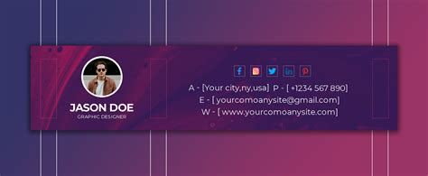 Clickable HTML Email Signature Behance