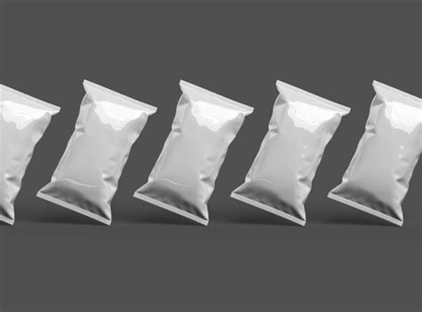 Premium Photo 3d Render Of A Pillowy Snack Packaging Bag On A Darker