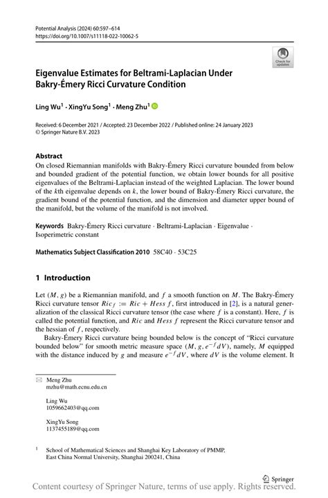 Eigenvalue Estimates For Beltrami Laplacian Under Bakry Émery Ricci Curvature Condition