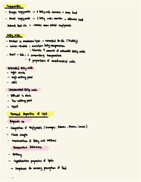 Notes 8 Triglycerides Simple Triglyceride 3 Fatty Acts Muceties