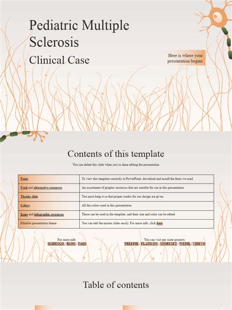 Pediatric Multiple Sclerosis Clinical Case By Slidesgo Pdf Planets