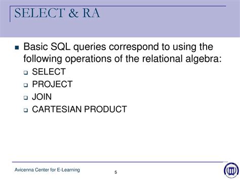 Session 6 Sequence 2 Sql The Structured Query Language Ppt Download