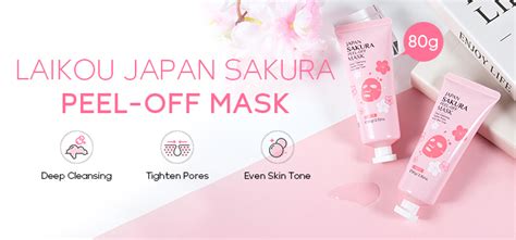 Laikou Japan Sakura Peel Off Facial Mask Deep Cleansing Tighten Pores