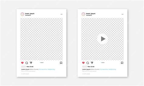 Tela Do Instagram De Maquete Molduras Para Fotos Com Moldura Em Branco