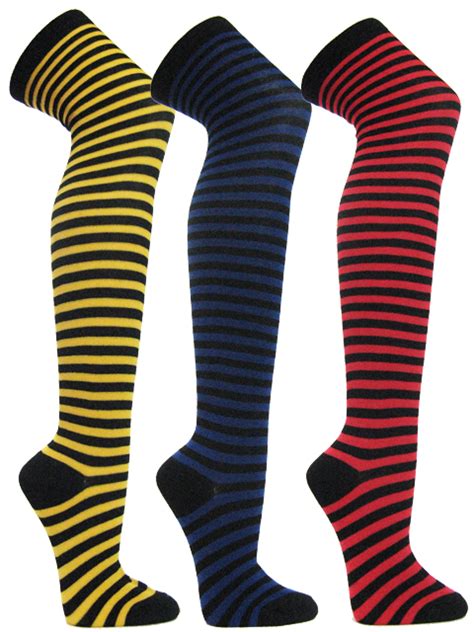 Over Knee Striped Socks