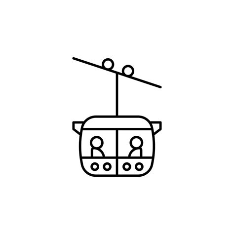 Cable Car Cabin Vector Icon Illustration 23036476 Vector Art At Vecteezy
