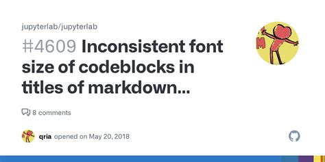 Inconsistent Font Size Of Codeblocks In Titles Of Markdown Documents