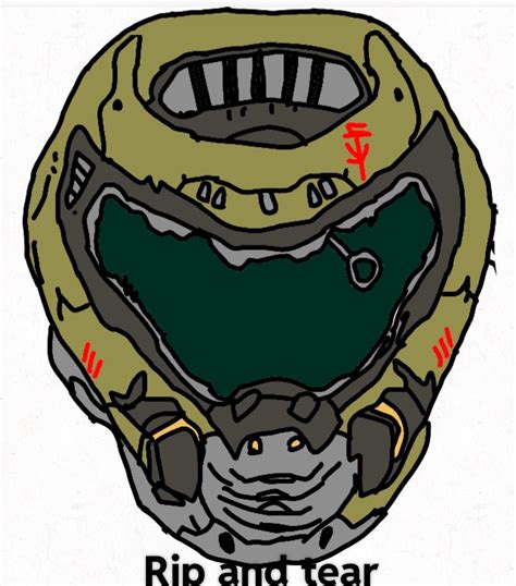 Doom Slayer Helmet Tracing R Doom
