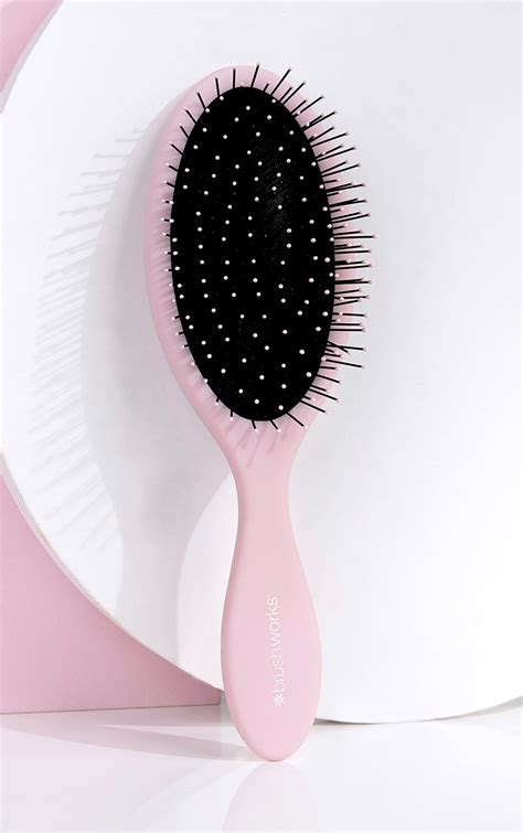 Brushworks Professional Oval Detangling Hair Brush Pink Beauty