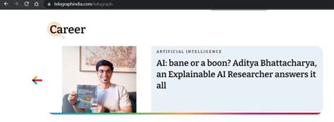 Aditya Bhattacharya On Linkedin Career Edugraph Telegraph News Artificialintelliegence