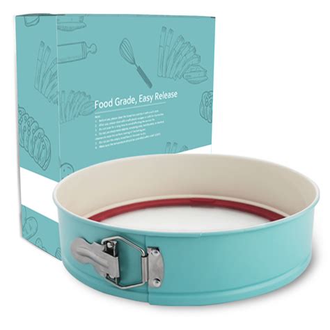 10 Inch Springform Pan With Removable Glass Bottom Nonstick Leakproof