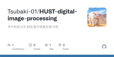 GitHub Tsubaki 01 HUST digital image processing 华中科技大学 21级 数字图像处理 实验