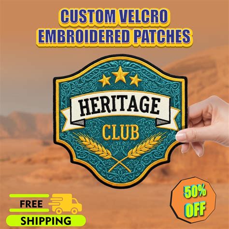 Custom Embroidered Velcro Patch Personalized Name Tag Hook And Loop