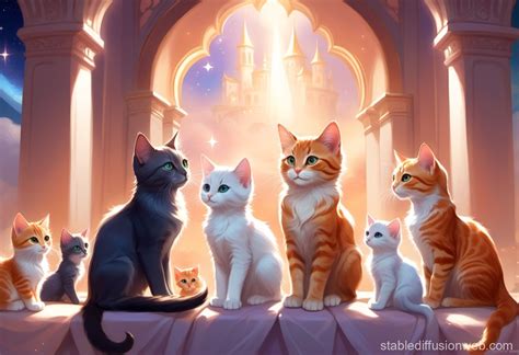 Educating Kittens Smart Cats Lesson Stable Diffusion Online