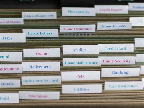File Folder Labels Home File Box Labels Home Records Labels Colorful File Folder Tabs Household