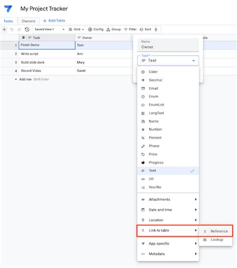 Quick Start Create Your First App By Using An Appsheet Database