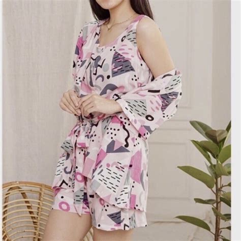 Beautiful Nightgown Set Of 3pcs Shopee Philippines