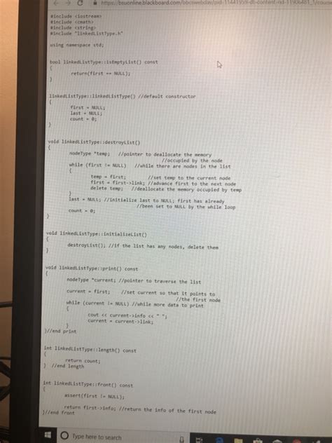 Solved Complete The Implementations Of The Following