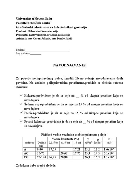 Tekst Navodnjavanje I Pdf