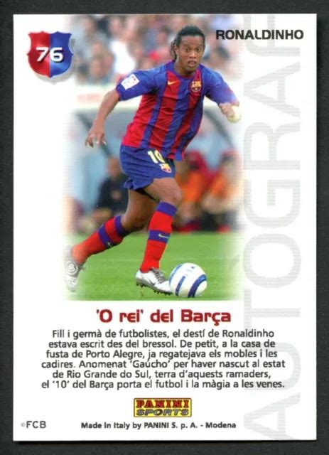 2004 05 PANINI MEGACRACKS Barca Campione Autografo Ronaldinho 76 EUR