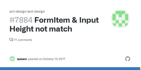 Formitem And Input Height Not Match · Issue 7884 · Ant Designant Design