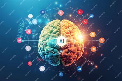 premium photo ai brain with data visualization artificial intelligence neural networks