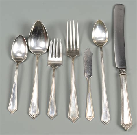 Lot 817 Alvin Sterling Flatware 48 Pcs
