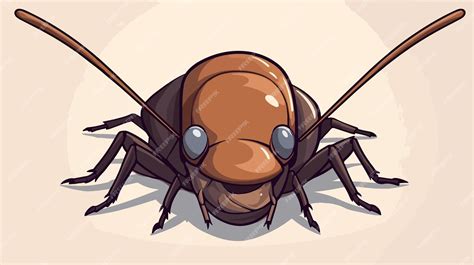 Cartoon Kill Cockroach Sign Vector Illustration Premium Ai Generated