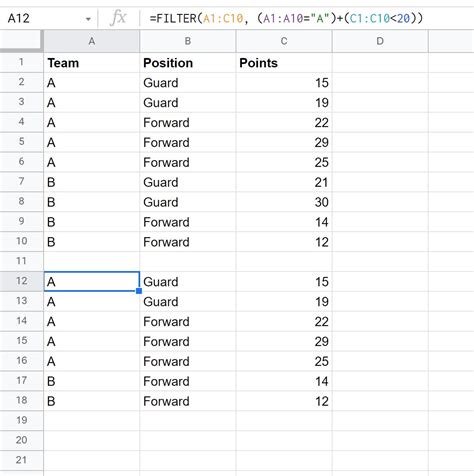 Google Sheets How To Use FILTER Function With OR
