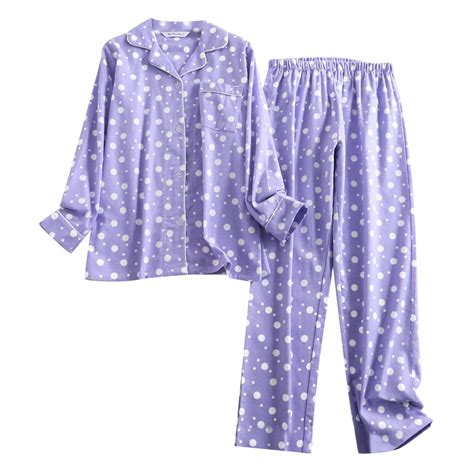 Gdreda Soft Pajamas For Women Cotton Flannel Ladies Pajamas Loungewear
