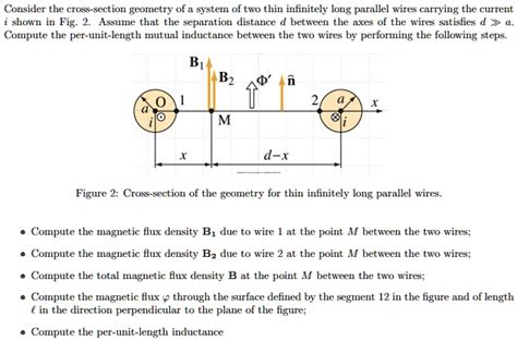 Solved Consider The Cross Section Geometry Of A System Of Two Thin Infinitely Long Parallel
