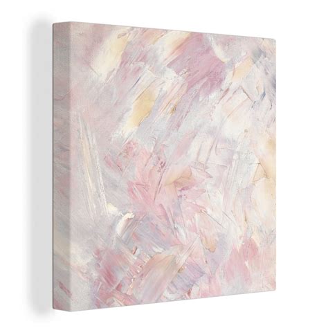 Onemillioncanvasses® Leinwandbild Ölgemälde Rosa 1 St Leinwand