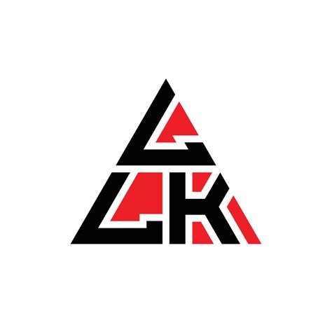 Llk Triangle Letter Logo Design With Triangle Shape Llk Triangle Logo