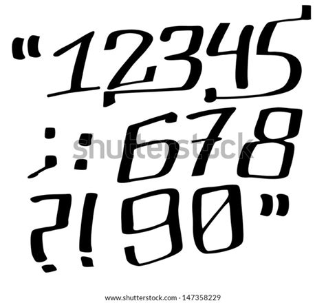 Graffiti Font Numbers 스톡 벡터로열티 프리 147358229 Shutterstock