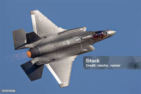The Very Distinctive Shape Of A A F35 Lightning Ii In A Top View Stock