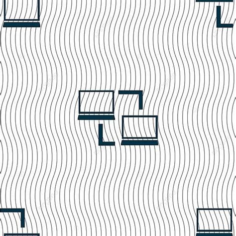 Geometric Texture Seamless Pattern Featuring Synchronization Sign Icon