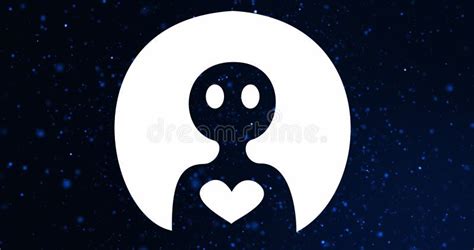 Image Of Social Media People Icon Over Flickering Stars On Blue