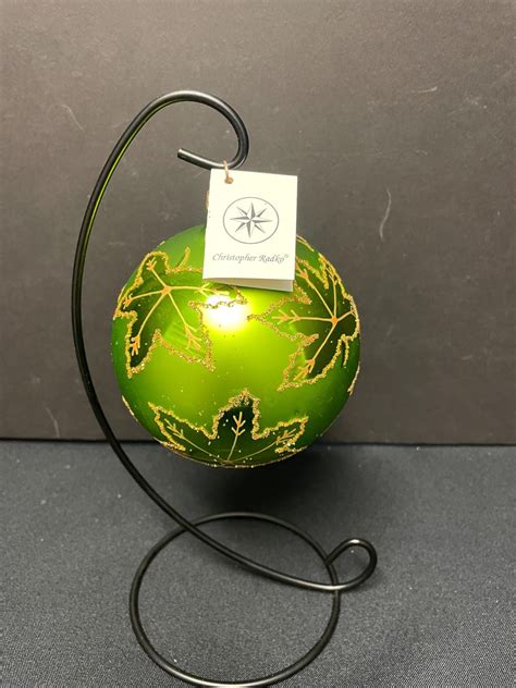 Retired Christopher Radko Scarlett Maple Green Gold Holiday Christmas