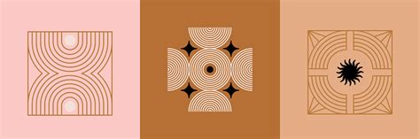 벡터 최소 기하학적 일러스트 세트 트렌디한 추상적 미적 선형 컴포지션 프린트 프레임 및 그래픽 디자인 요소 0명에 대한 스톡 벡터 아트 및 기타 이미지 Istock