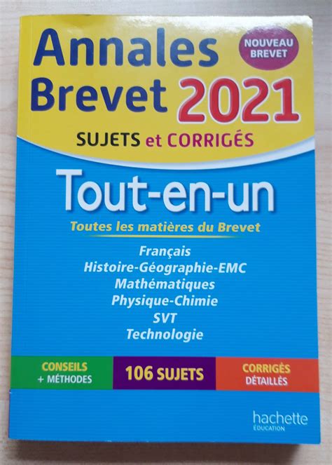 Annales Brevet 2021 Tout En Un UPEA