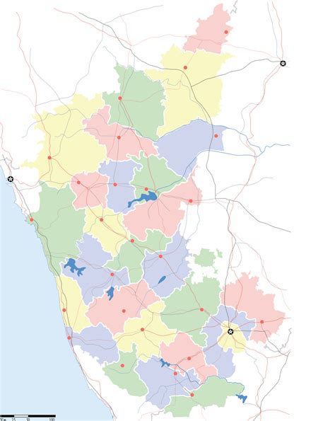 Locator And Cities Map Of Karnataka MapSof Net