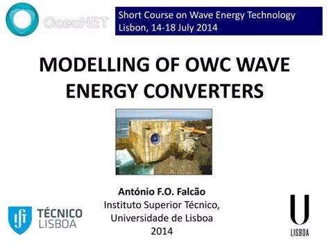PPT MODELLING OF OWC WAVE ENERGY CONVERTERS PowerPoint Presentation Free Download ID