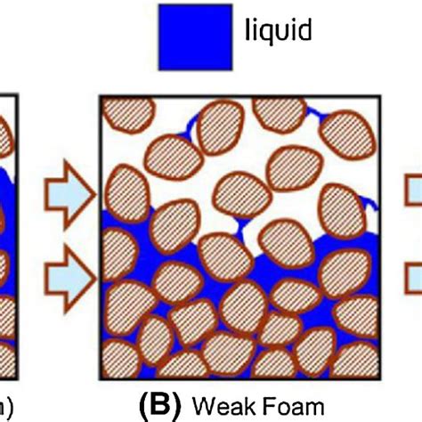 Water Displacement By Foam In Porous Media Ac Model A And Df Model B