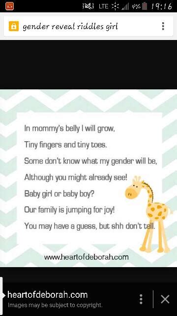 Gender Reveal Poems Or Riddles🎀🎈 Glow Community