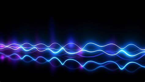 ai generated bright sine waves pulsating in a vibrant pattern generated