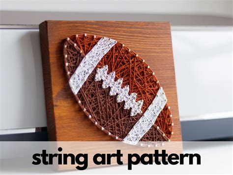 String Art Pattern American Football Ball Template Etsy String